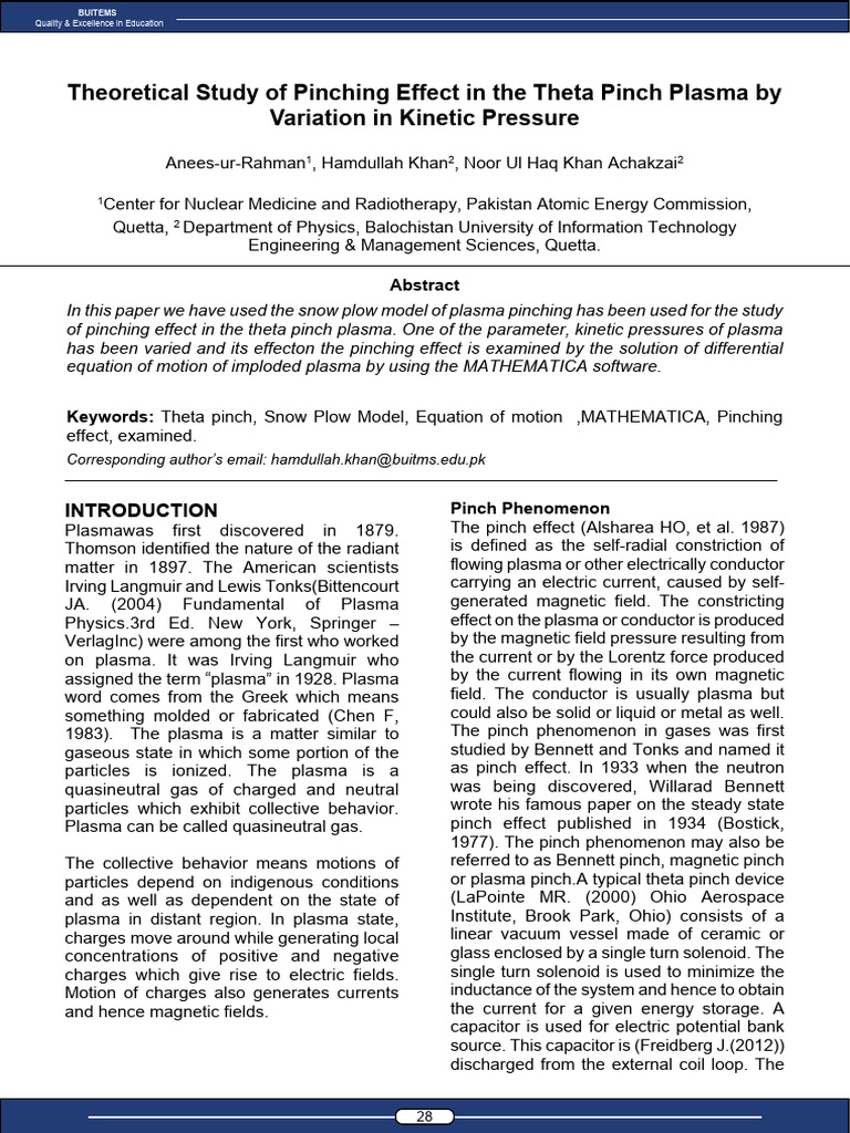 Pinching Effect | PDF