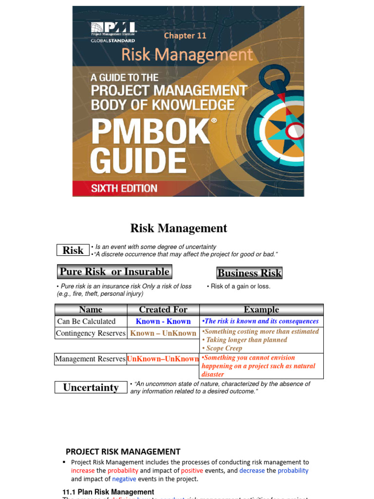 Chapter 11 - Risk Management 6th. Edition | PDF