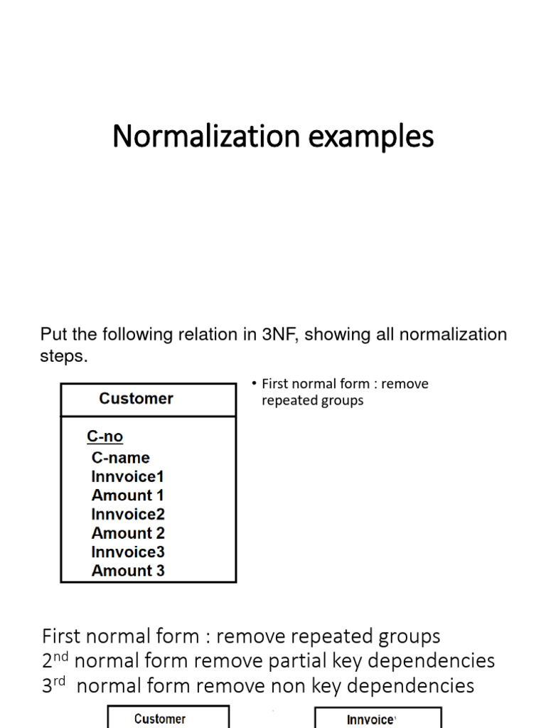 Normalization Examples | PDF