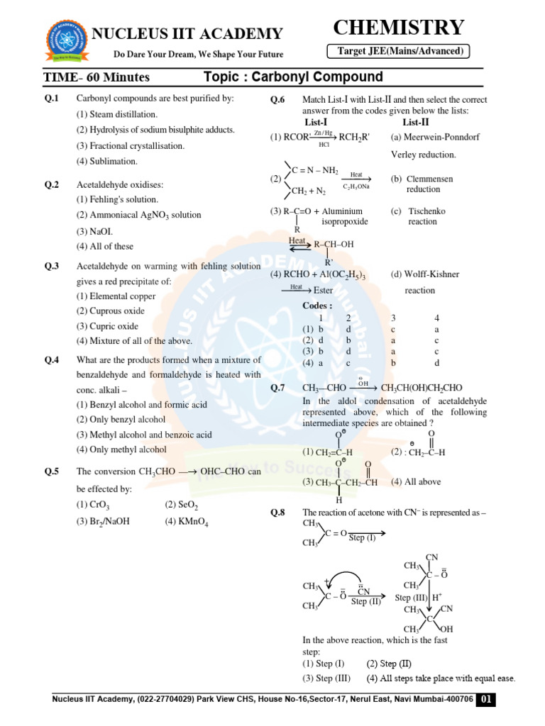 Carbonyl Compounds - Unlocked | PDF