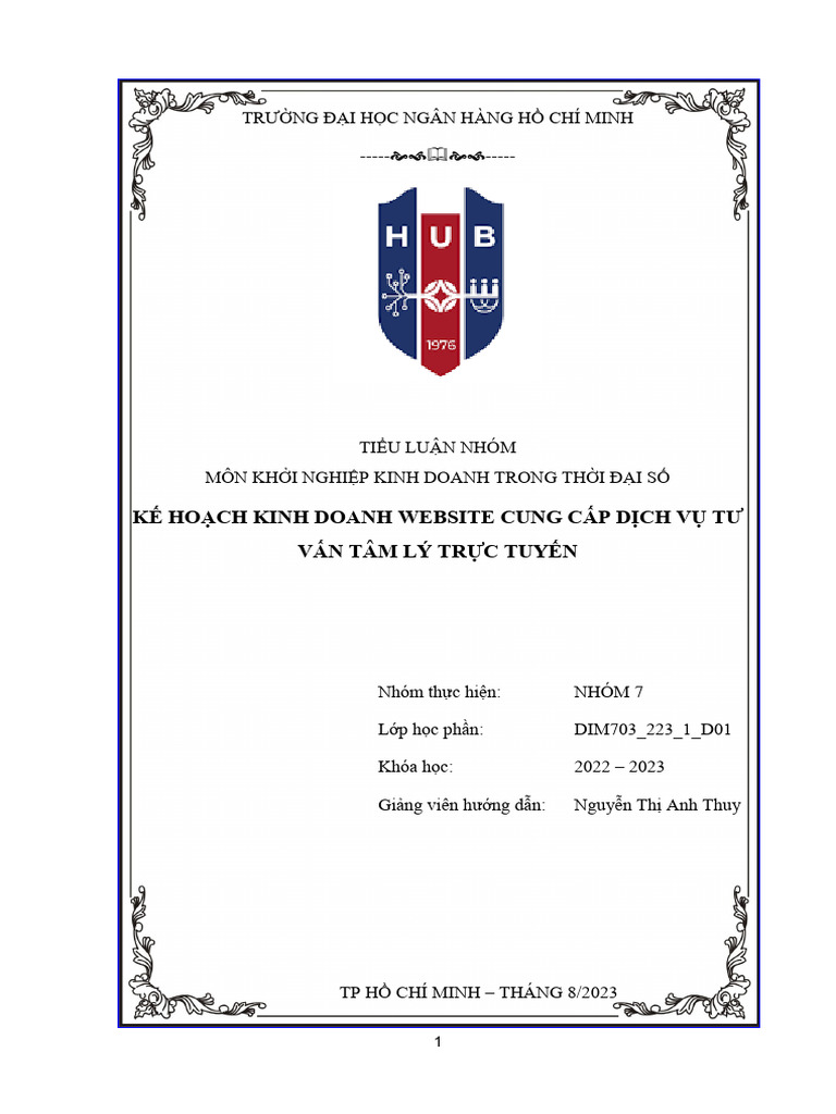 NHÓM 7 - TIỂU LUẬN GIỮA KÌ - KNKD D01 | PDF