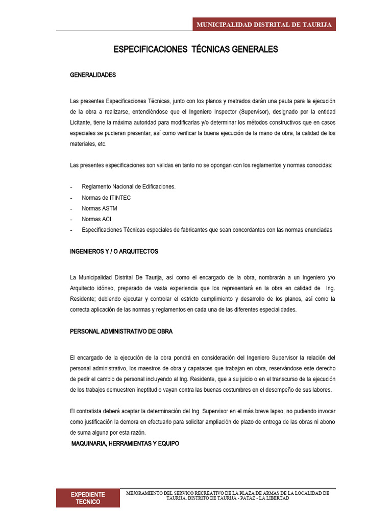 01 Especificacion Edificacion | PDF | Tecnología