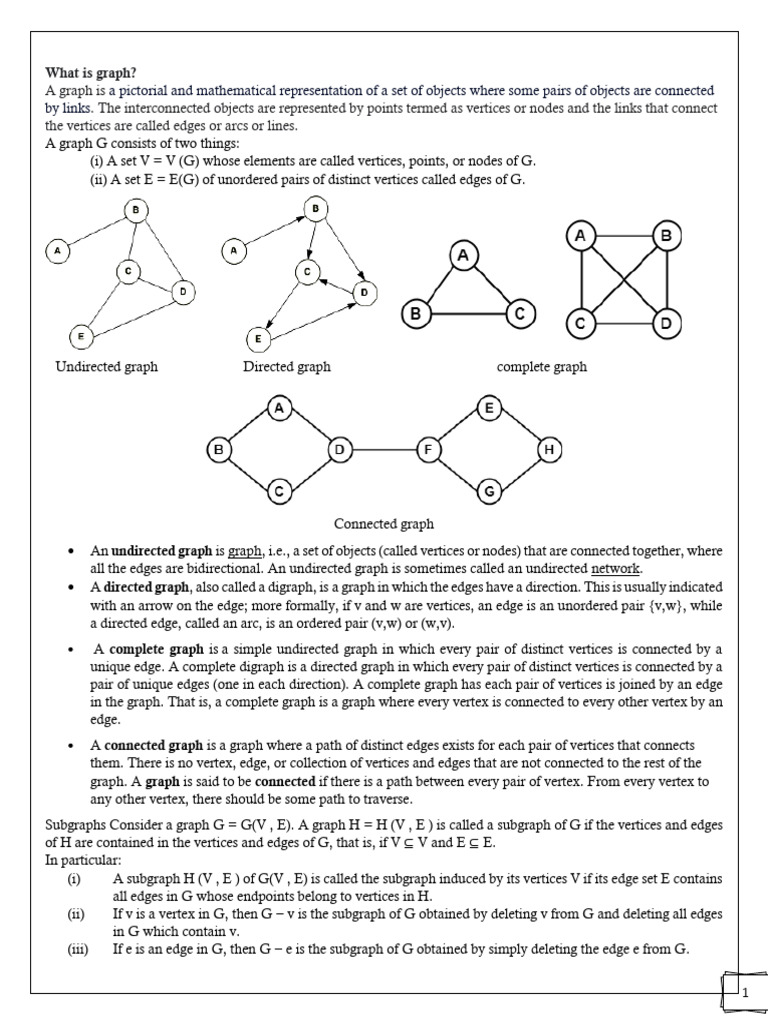 Graph Theory Note by DT | PDF