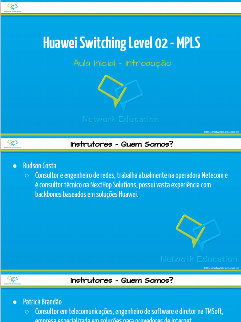 Huawei Switch Level 02 MPLS Aula 01 INTRO | PDF | Comutação de ...