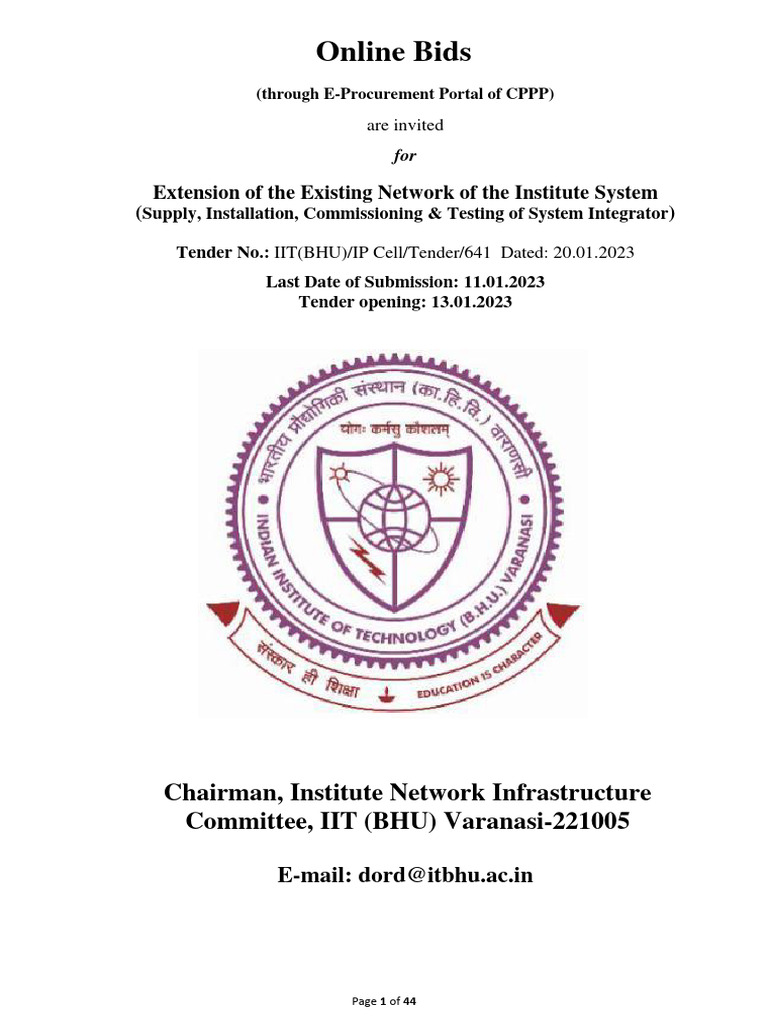 Tender Ipcell 641 Network Extension | PDF