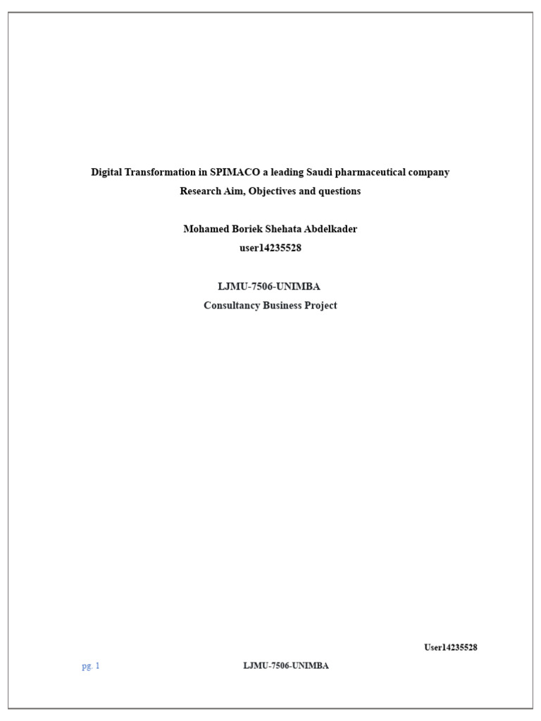 Aim, Objectives and Questions | PDF