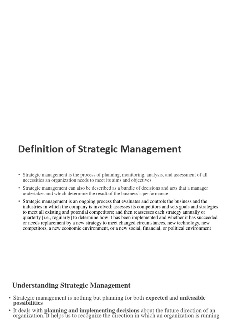 Strategic Management | PDF
