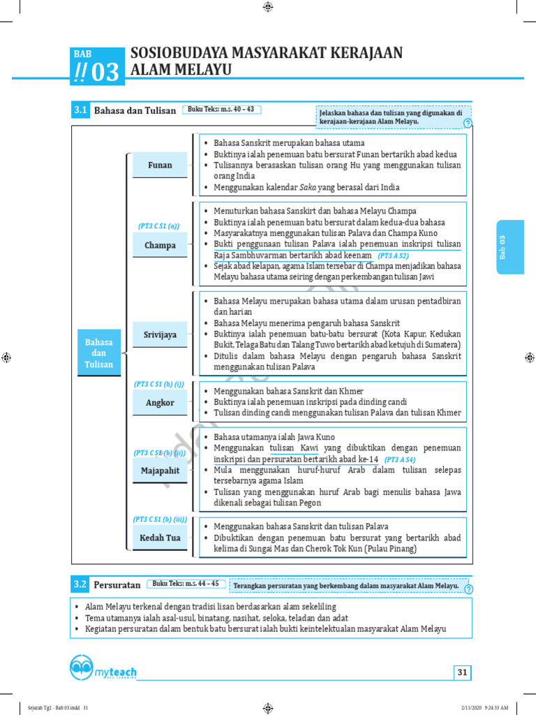 OMG 5 Sejarah TG 2 - Bab 03 | PDF