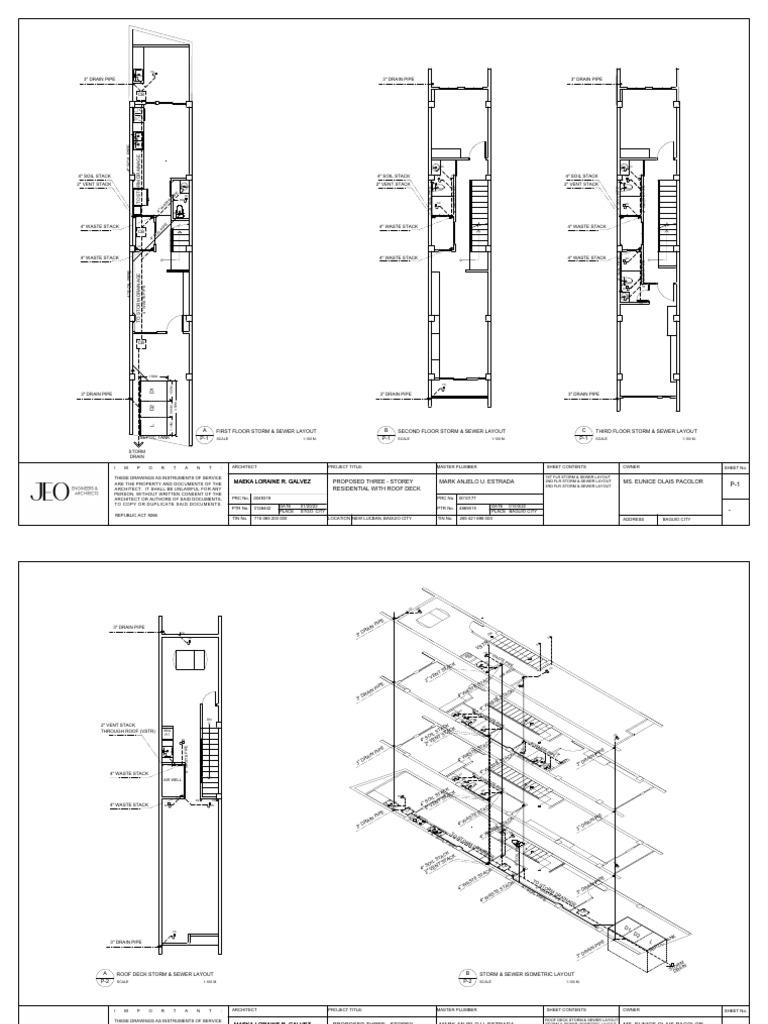 New Lucban - Sanitary and Plumbing Plans (For Building Permit) | PDF