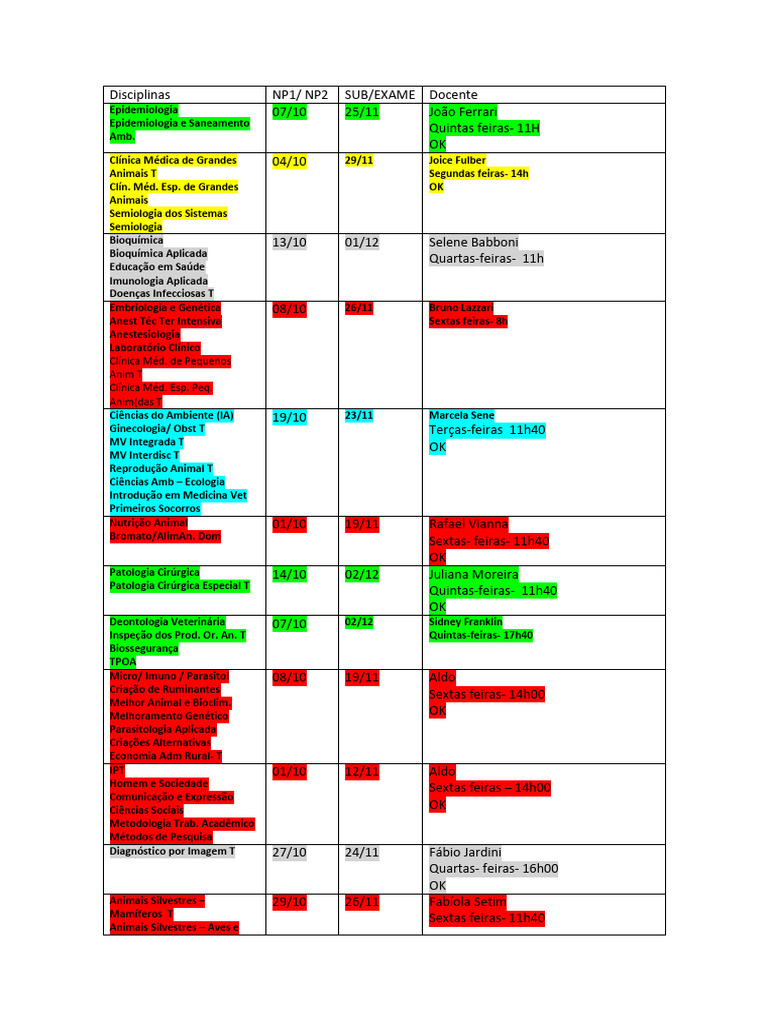 Calendário DP S 2021-2 | PDF