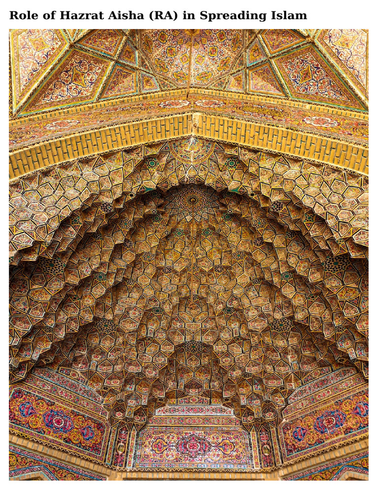 ROLE OF HAZRAT AISHA (RA) IN SPREADING ISLAM with reference | PDF