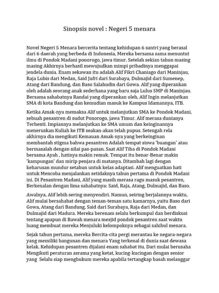 Sinopsis Novel Nelvi | PDF