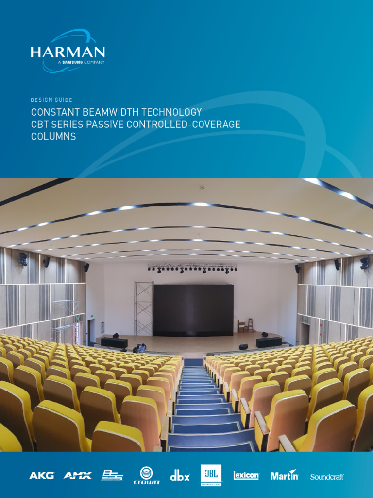 JBL Constant Beamwidth Technology - CBT Series Passive Controlled ...