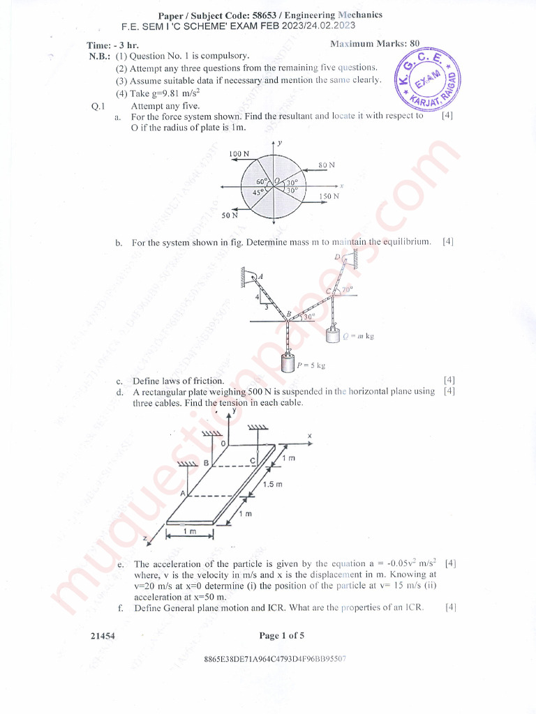 be_first-year-engineering_semester-1_2022_december_engineering-mechanics-emrev-2019c-scheme | PDF