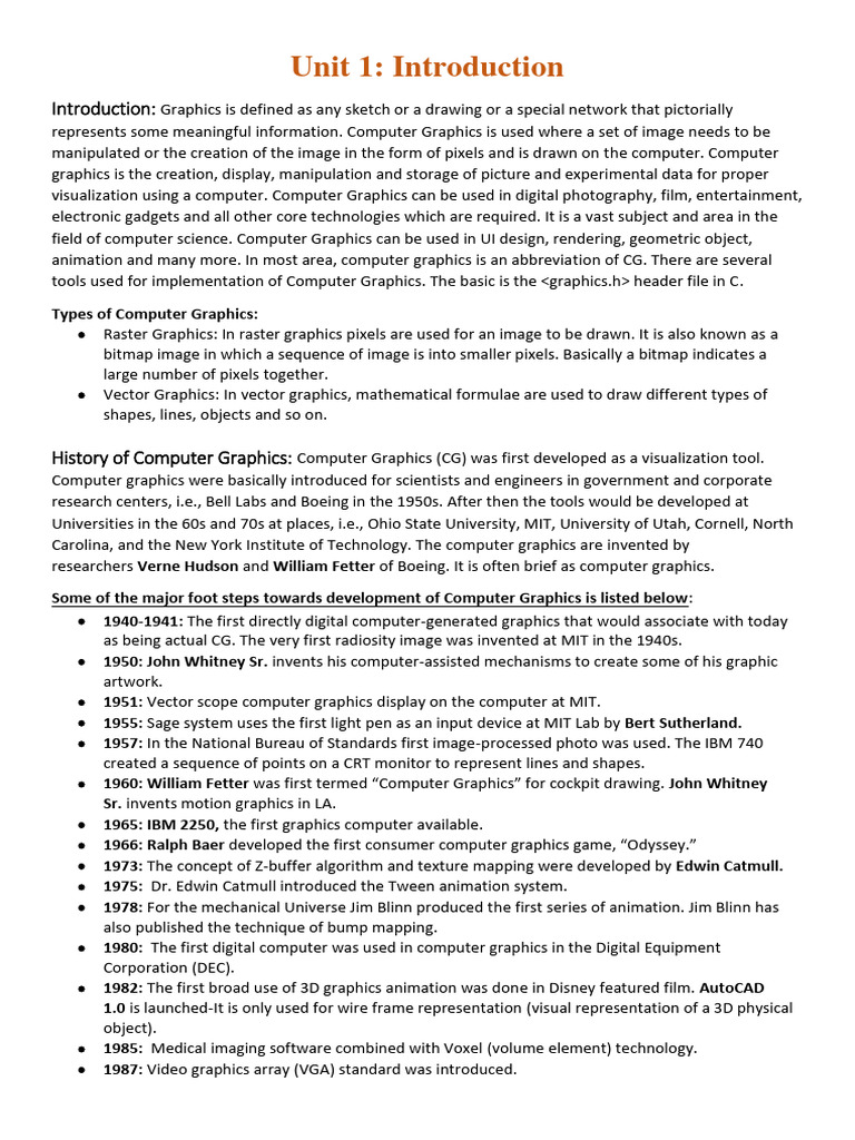 Computer Graphics | Download Free PDF | Computer Graphics | Display Resolution