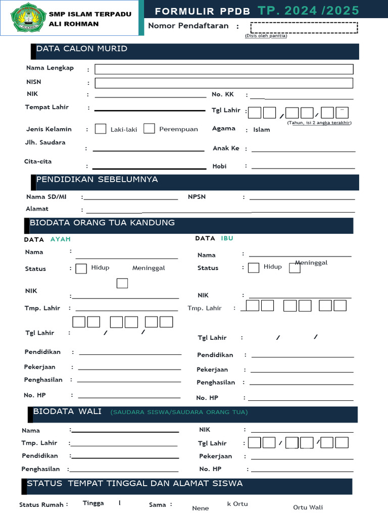 Form PPDB 2024-2025 | PDF