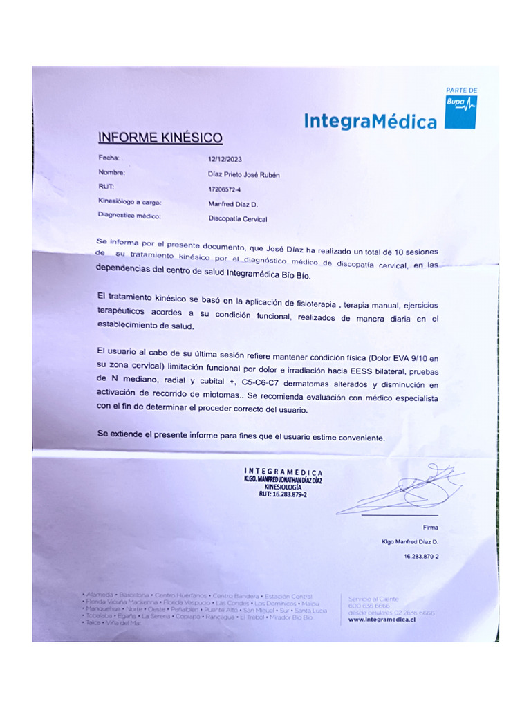 Informe Médico 2 | PDF