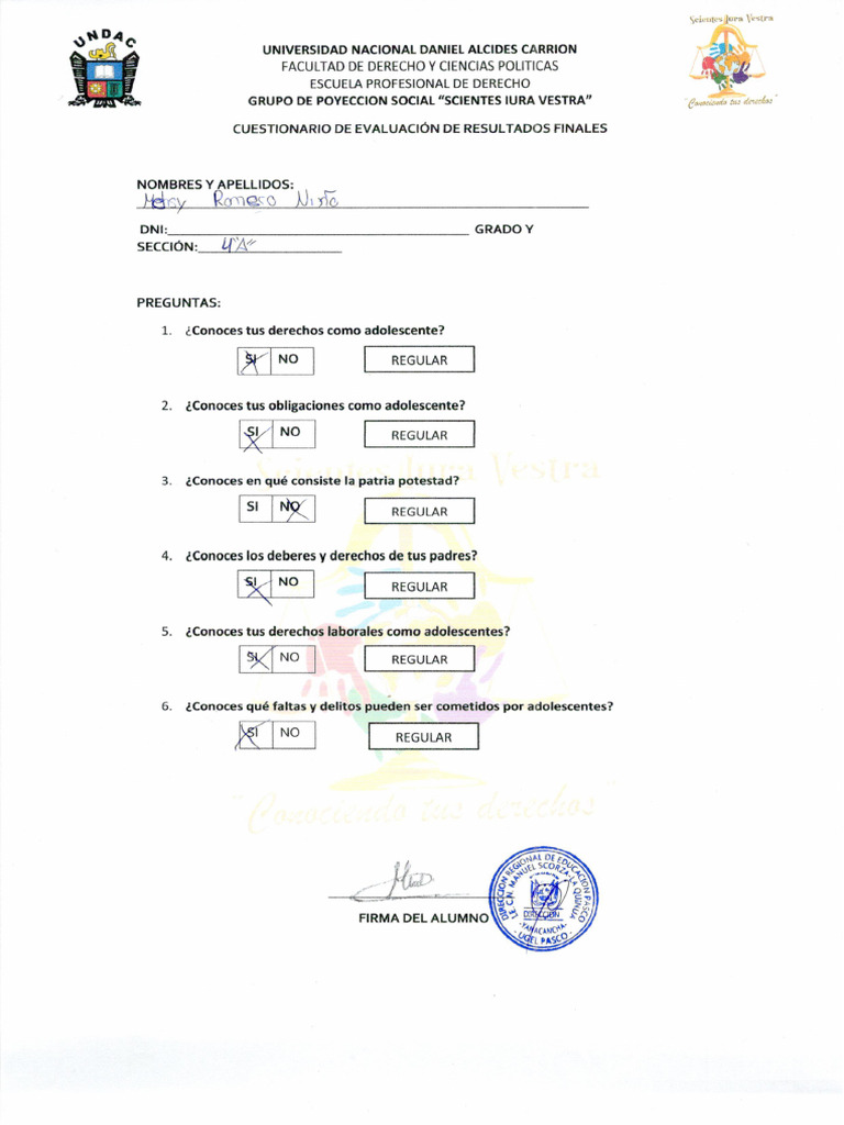Encuesta Al 4to A y 4to B Manuel Scorza | PDF