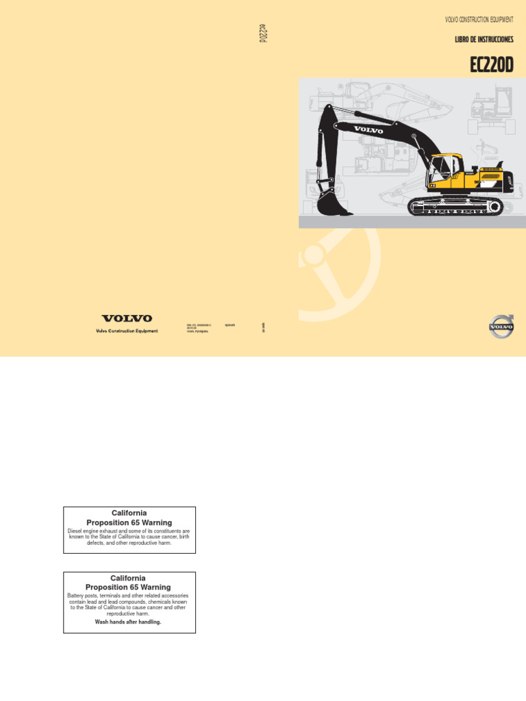 Volvo EC220D Instruction Manual | PDF