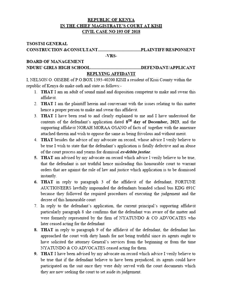 Mageto Reply | PDF
