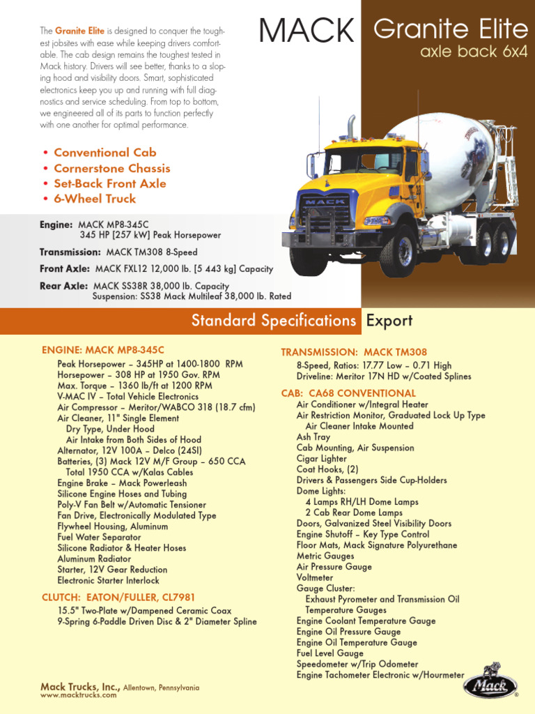 GU - Specifications Sheet 6x4 | PDF