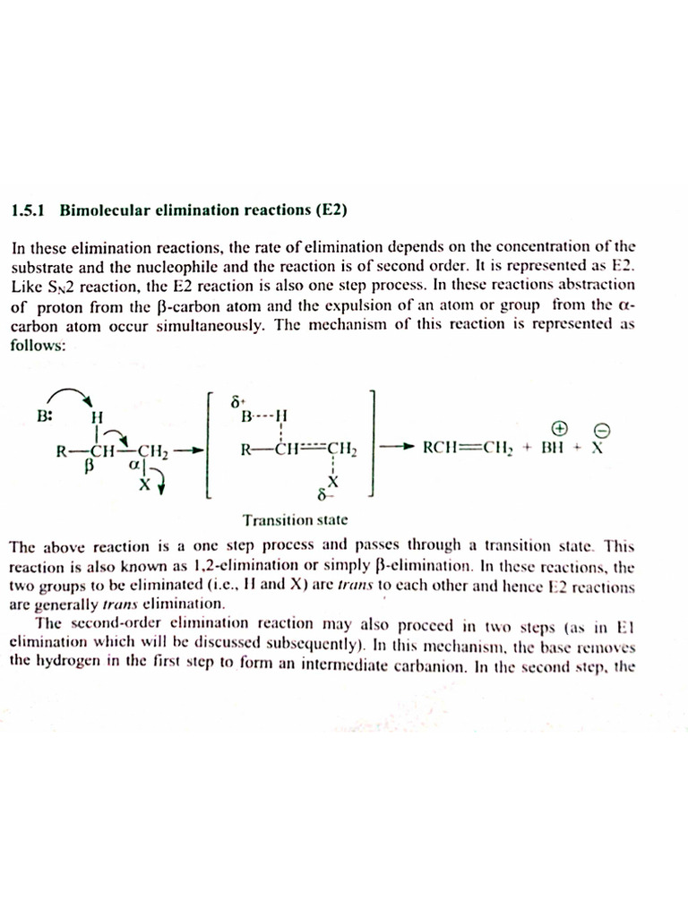 Organic Reaction mech-II Unit - I | PDF