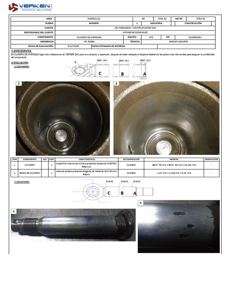 Ot - 5861 - R2 - Cilindro Mordaza - JRC | PDF