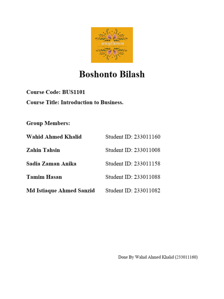 Boshonto Bilash | PDF