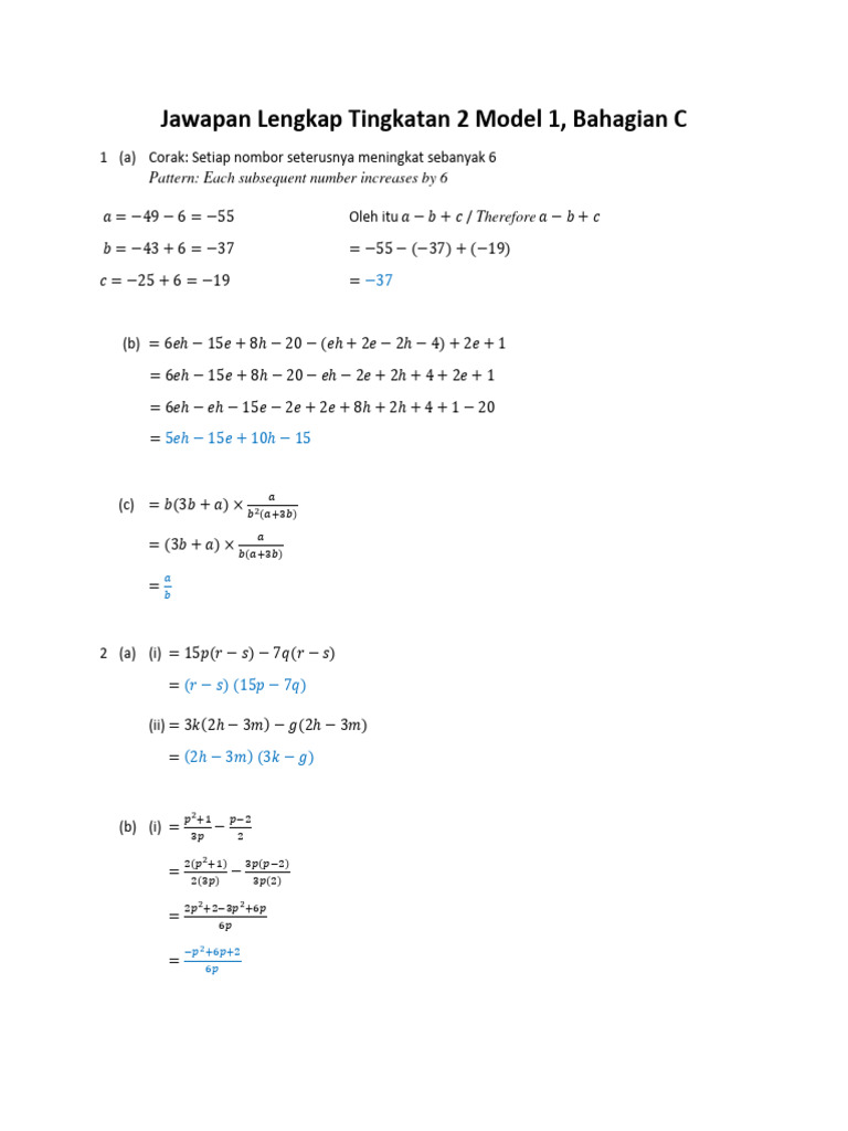 Jawapan Lengkap Bahagian C Modul 1 | PDF | Euclidean Geometry | Convex ...