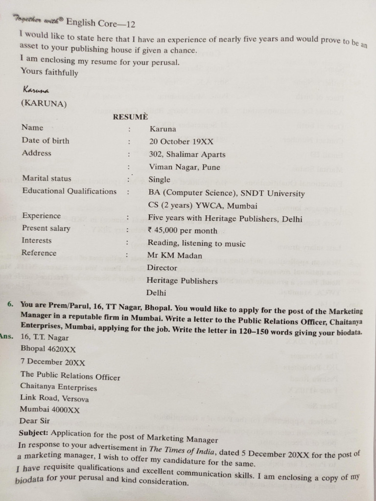 Letter Of Job Application 2 Pdf