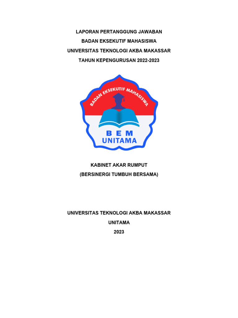 DRAFT LPJ BEM UNITAMA 2022 KABINET AKAR RUMPUT (SINERERGITAS) | PDF