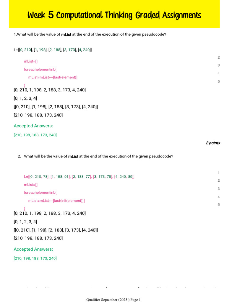 Week 5 Computational Thinking Graded Assignments Pdf