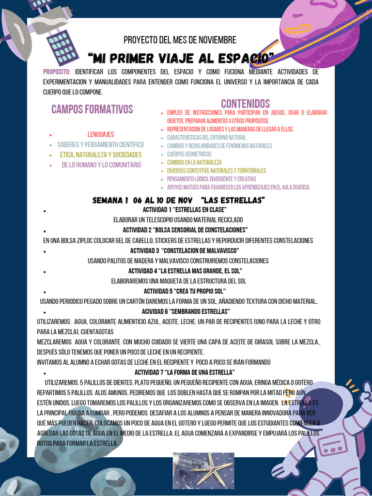 Proyecto El Espacio | PDF