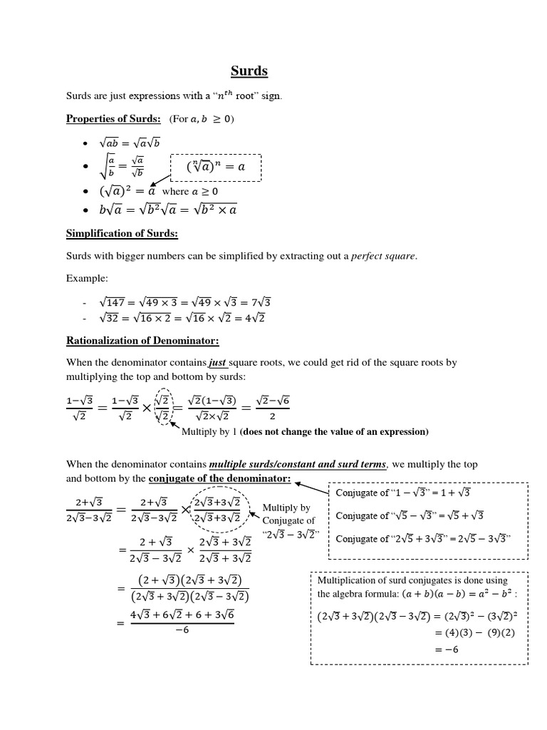 Surds | PDF