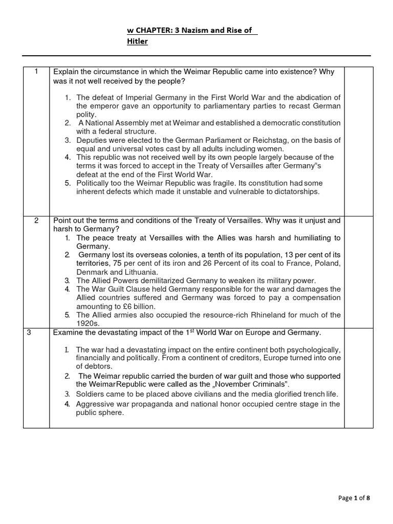 Nazism and Rise of Hitler | PDF | Nazi Germany | Weimar Republic