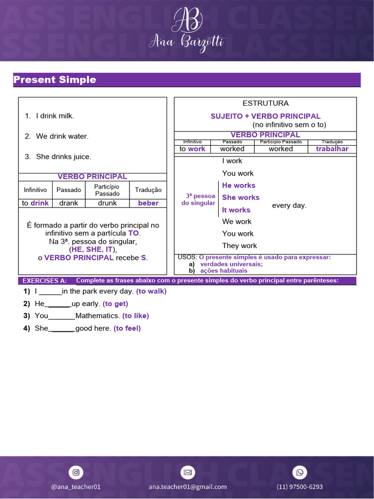 Do e Does - Simple Present | PDF