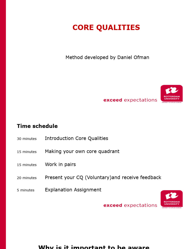 PD Core Qualities | PDF