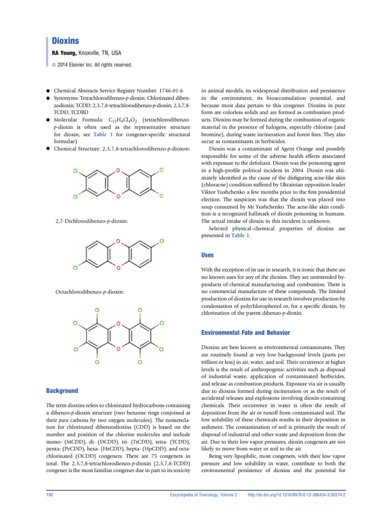 Dioxin | PDF