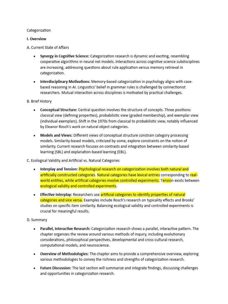 Categorization Pdf