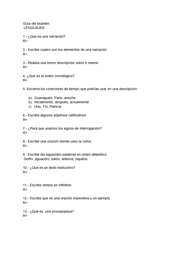 Guia Examen Prmer Trimestre 2023 3er Grado. | PDF | Músculo esquelético ...