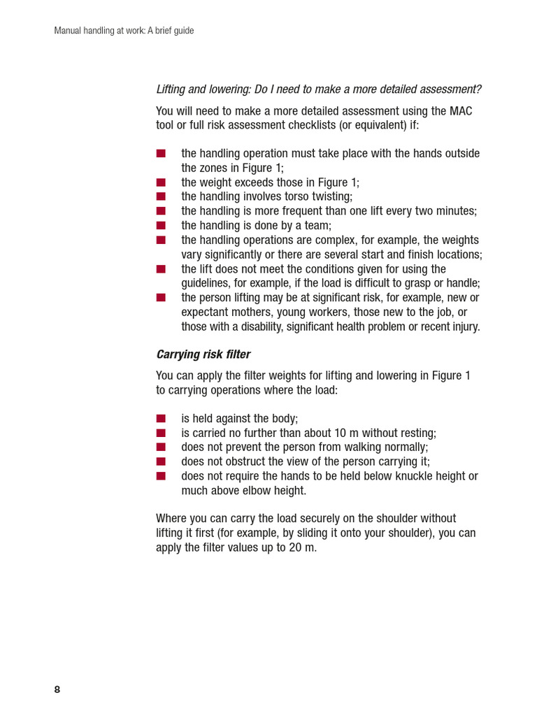 Manual Handling Guide for Workers | PDF