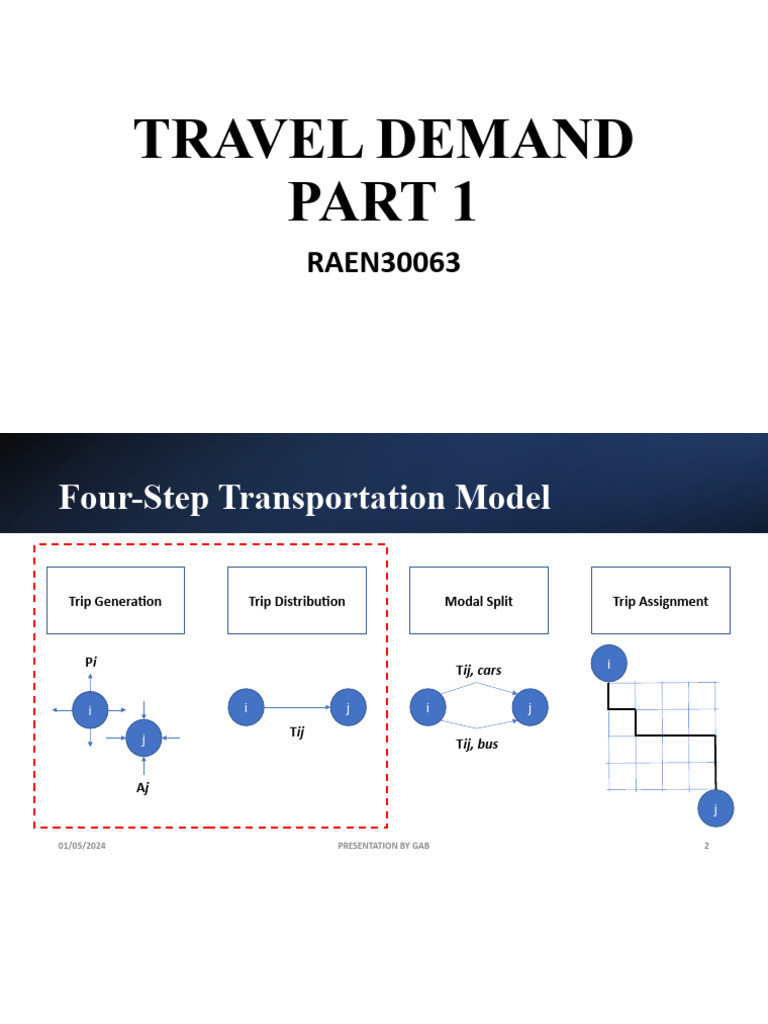 Transportation Modeling Guide | PDF | Matrix (Mathematics) | Forecasting