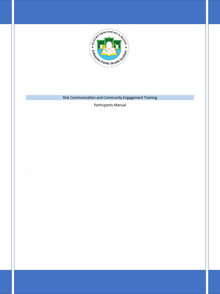 RCCE Training Participants Manual - Aug - 14 - 2023 | PDF