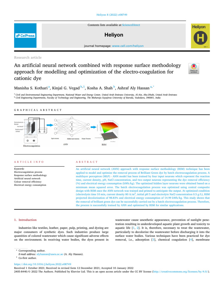 An Artificial Neural Network Combined With Response Surface Methodology | PDF