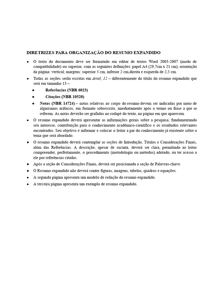 Template Simpif3 Resumo Expandido Final Com Exemplo | PDF | Abstract ...