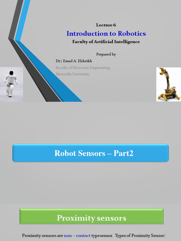 Lect 6 Robot Sensors | PDF