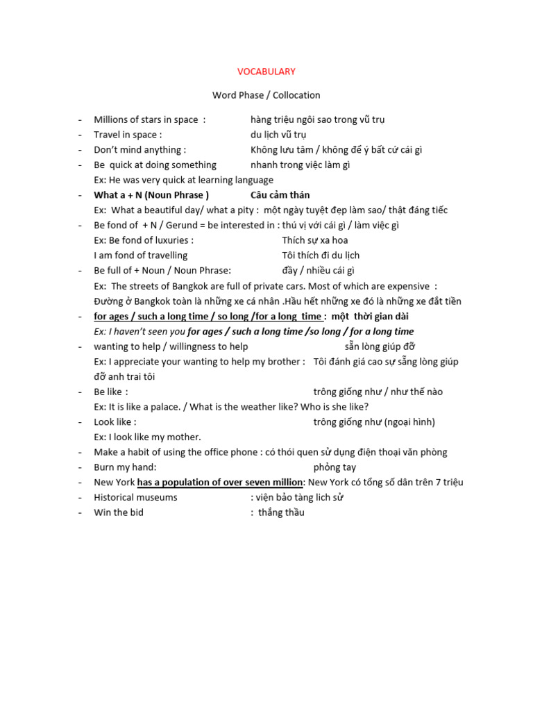 Review Vocabulary | PDF