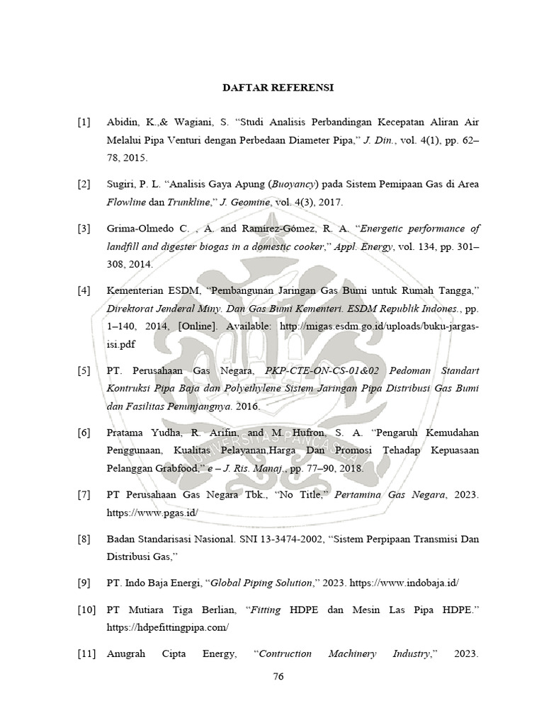 Daftar Referensi Watermark | PDF