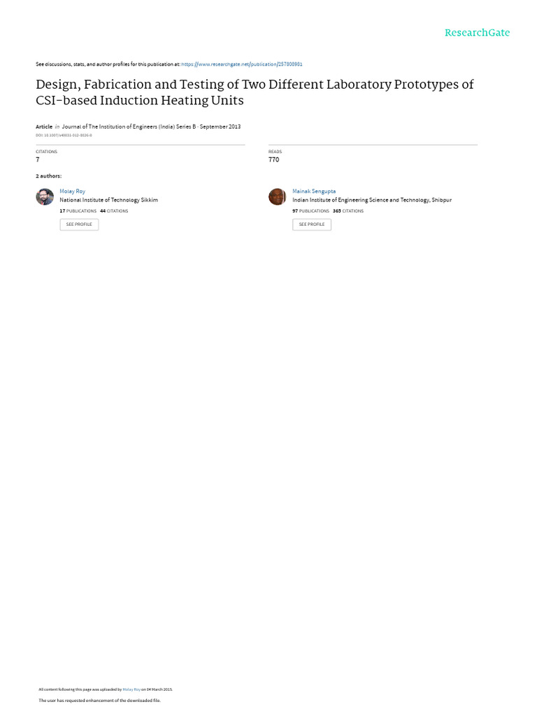 Prototypes of CSI-based Induction Heating Units | PDF | Power Inverter | Electromagnetic Induction