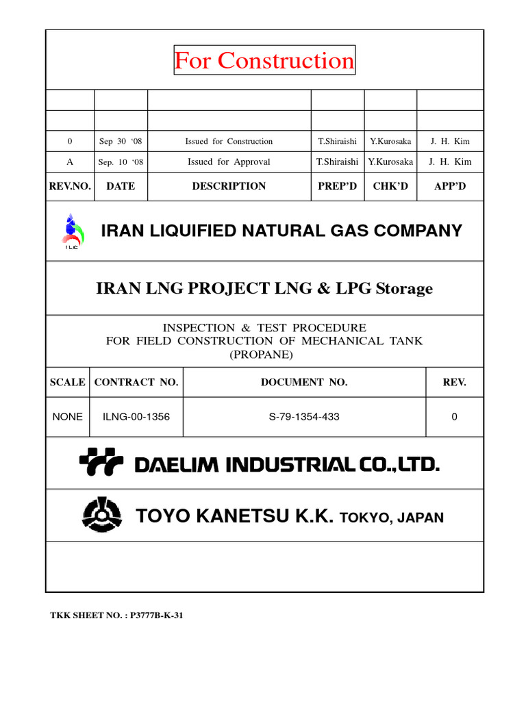S-79-1354-433 - R0 (ITP Procedure Propane Field) | PDF